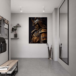 Golden Samurai Wall Art Golden Samurai Painting Samurai Wall Art for ...