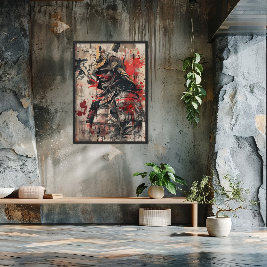 Samurai Wall Art Graffiti Samurai Art Samurai Warrior for Urban Spaces ...
