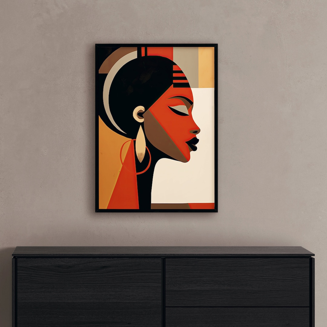 African Woman Wall Art Afrocentric Wall Decor African Art Prints ...