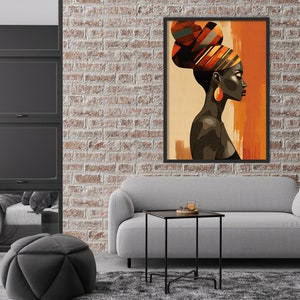 African Woman Wall Art Afrocentric Wall Decor African Art Prints ...
