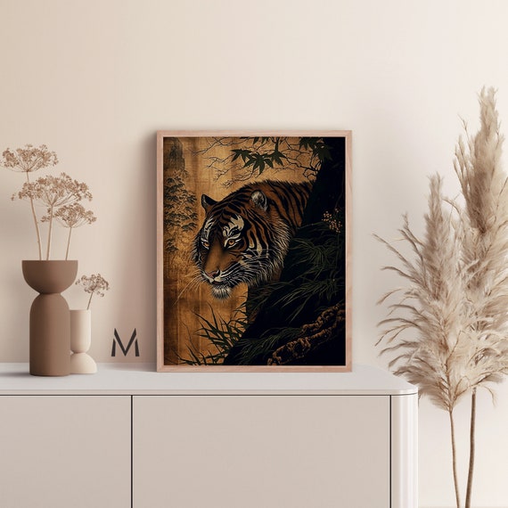 Tiger Art Asian Chinese Tiger Taking A Rest Asian Art