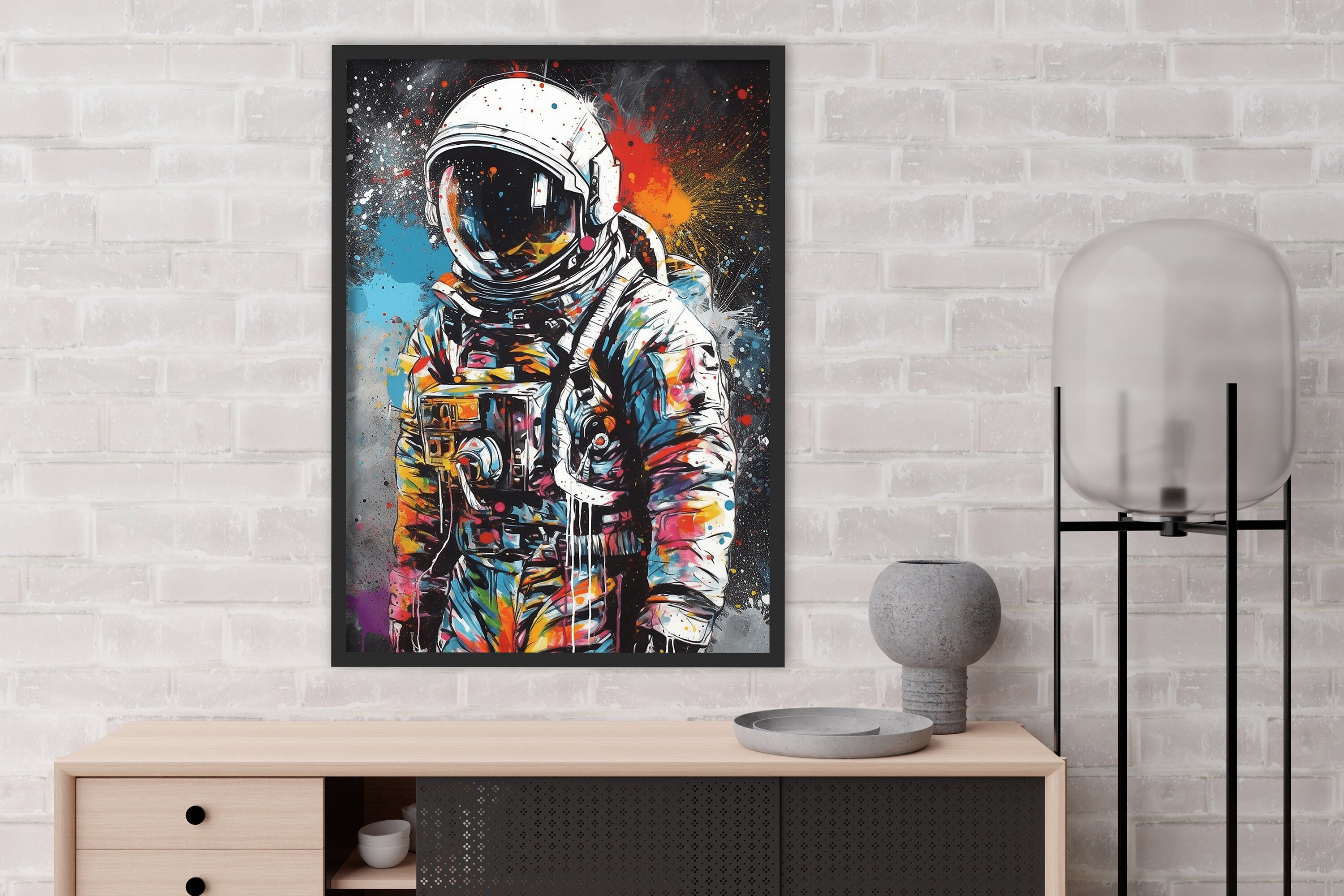 Astronaut Graffiti Stencils Print Out