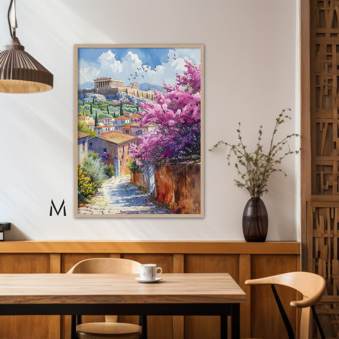 Acropolis of Athens Water Colour Paintings Greek Wall Art Beautiful ...