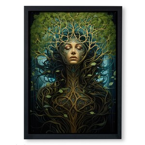 Mother Nature Wall Art Goddess of Nature Mother Earth Nature Spirit ...