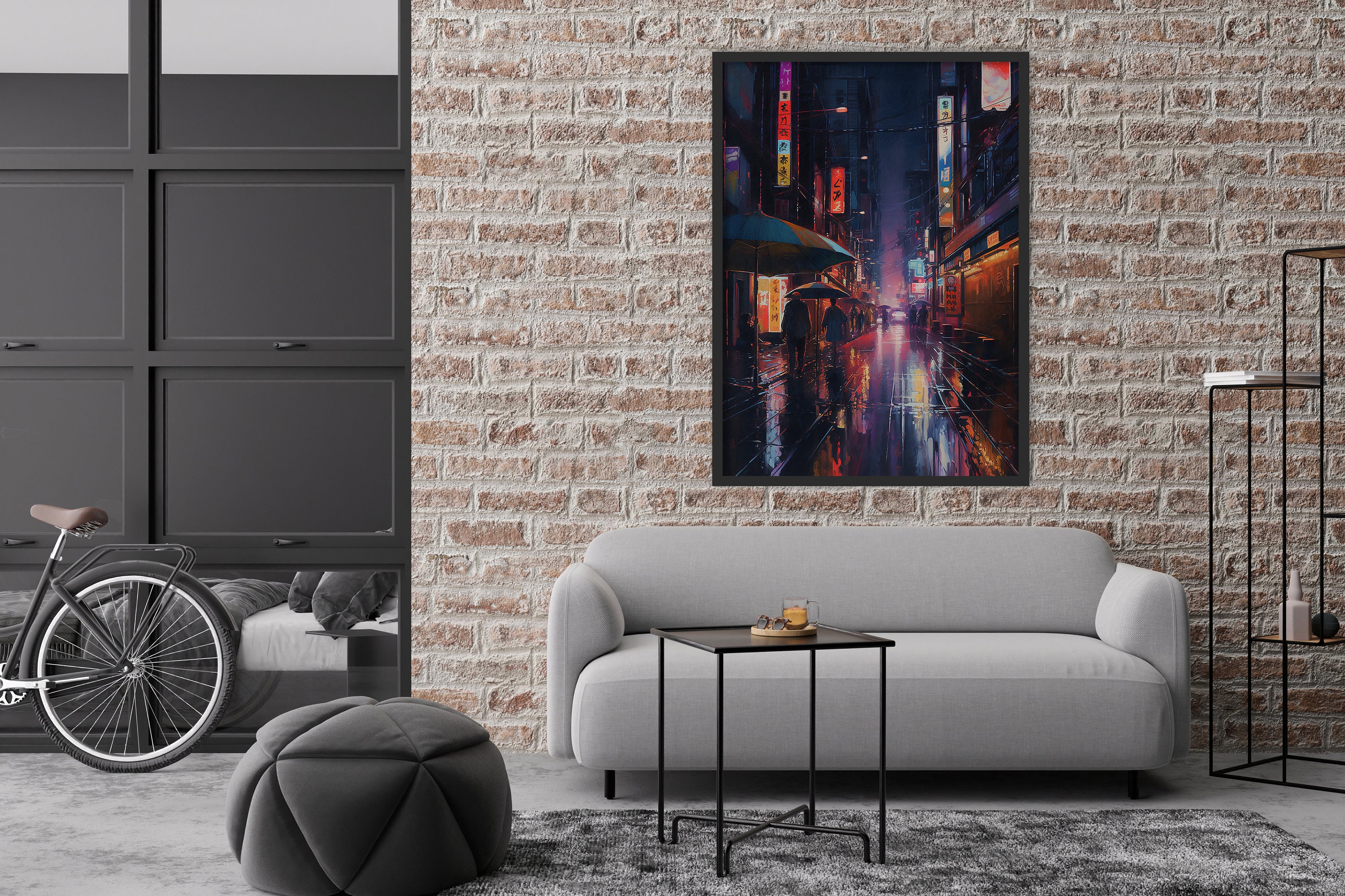 Tokyo Night Painting Oil Painting of Tokyo at Night Cityscape - Etsy