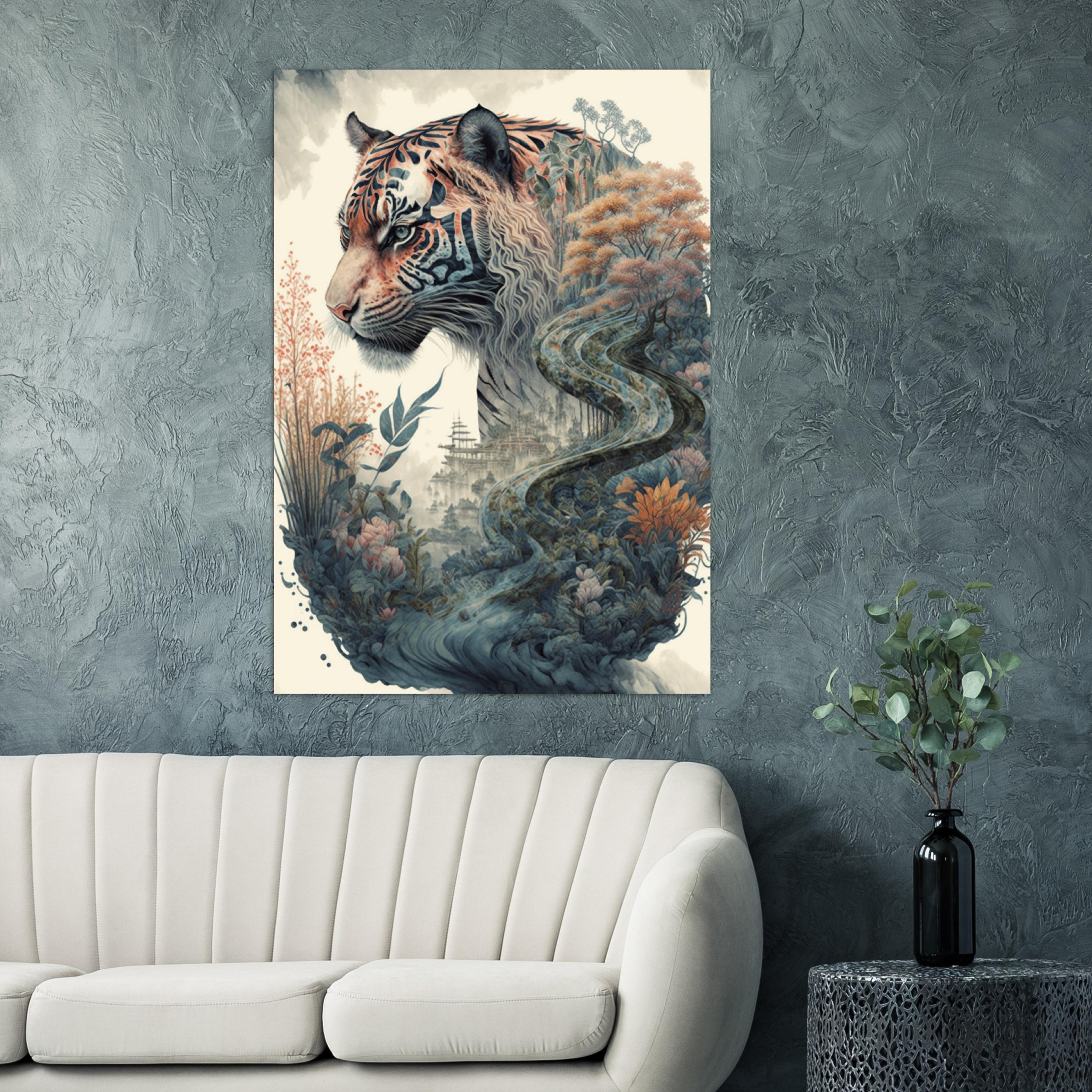 Watercolour Tiger Painting Watercolour Tiger Wall Art for Home - Etsy