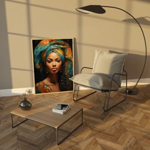 Nubian African Queen Painting African Queen Portrait African Decor ...