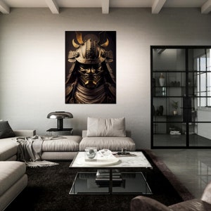 Golden Samurai Wall Art Golden Samurai Painting Samurai Wall Art for ...