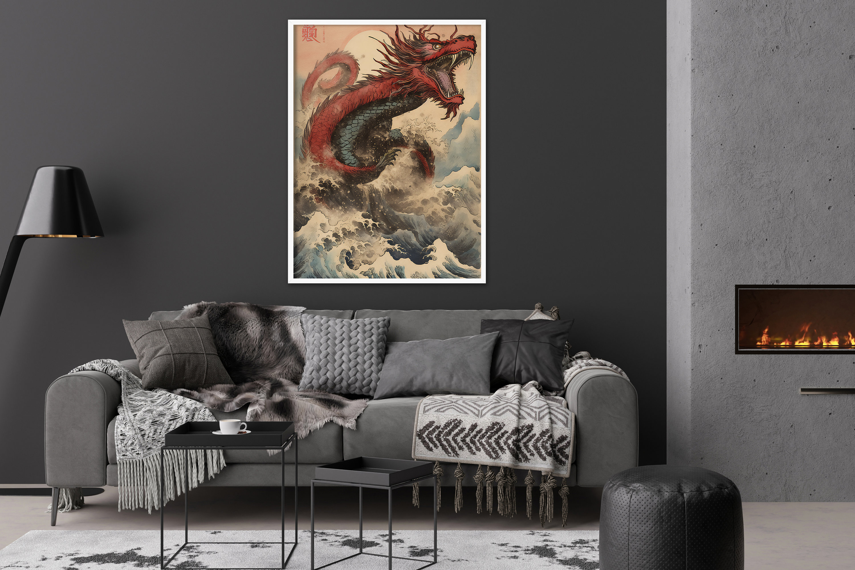 Japanese Dragon Art Dragon Painting Oriental Dragon Art Dragon - Etsy