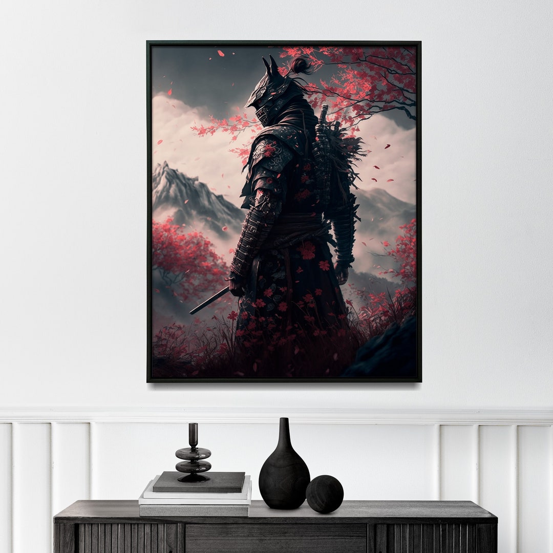Samurai Wall Art Samurai Ninja Painting Samurai Wall Art for Home Decor ...
