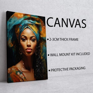 Nubian African Queen Painting African Queen Portrait African Decor ...