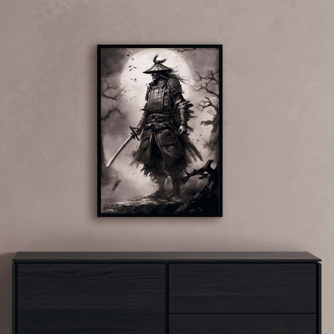 Ancient Samurai Warrior Painting Japanese Warrior in Battle Art ...