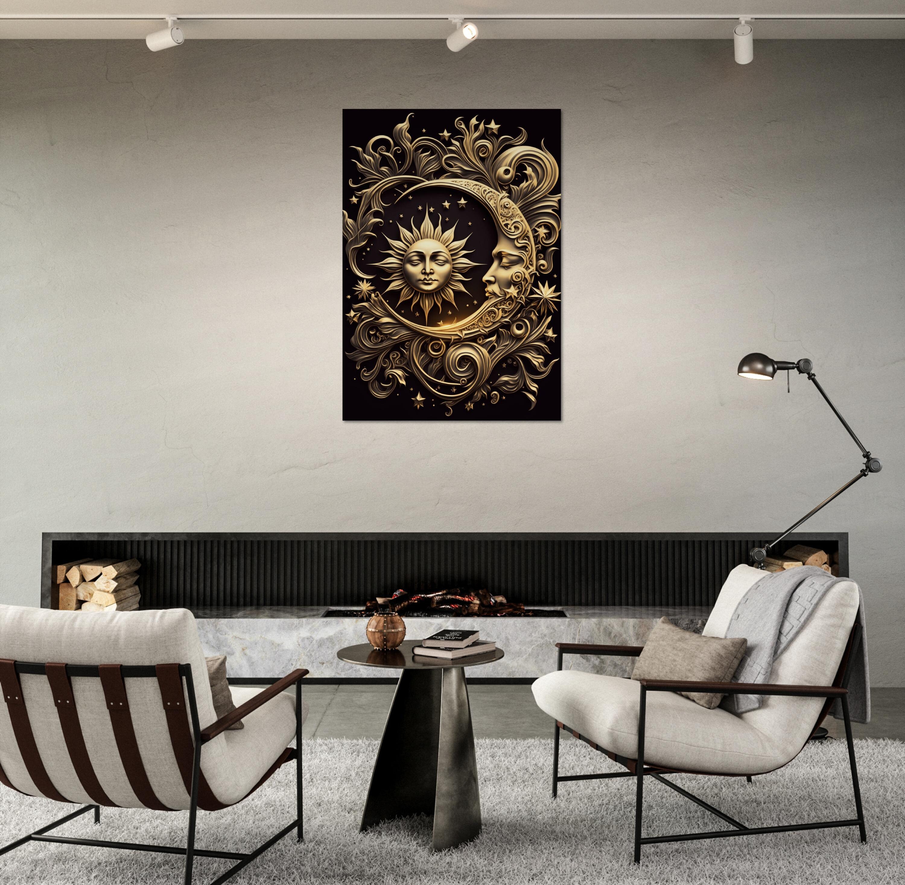 Solstice Wall Art Sun and Moon Painting Sun and Moon Spiritual - Etsy