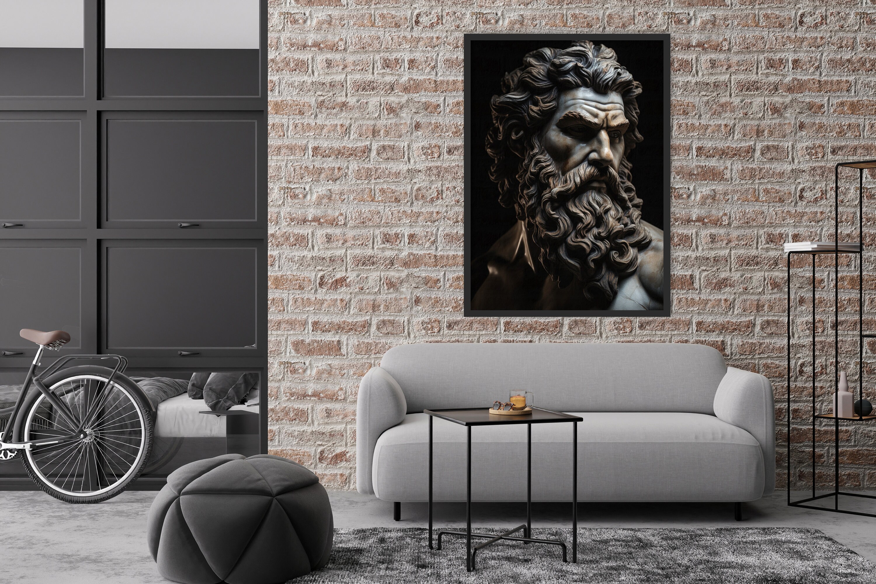 Statue of Zeus Painting Greek God Wall Art Greek Mythology - Etsy UK