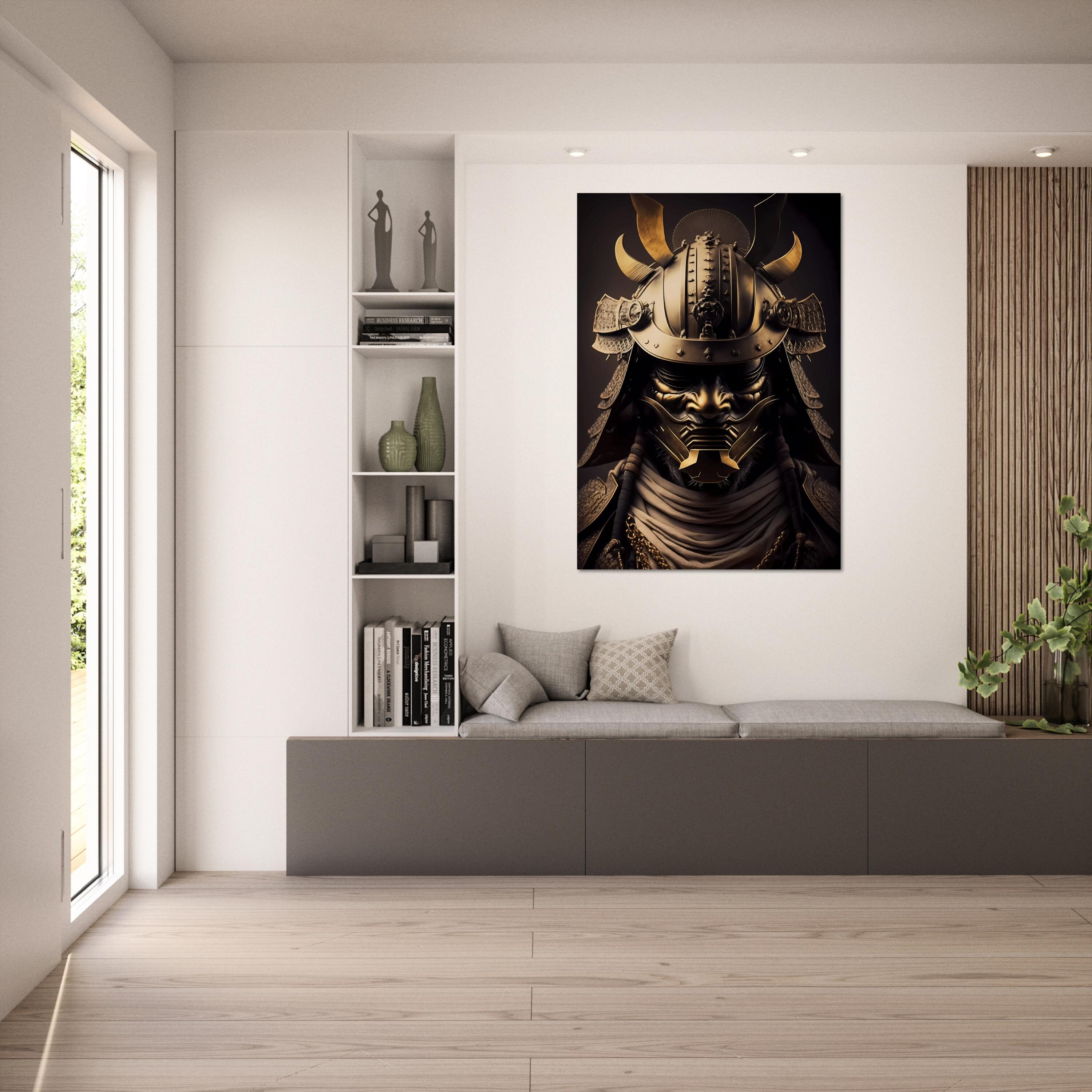 Golden Samurai Wall Art Golden Samurai Painting Samurai Wall - Etsy