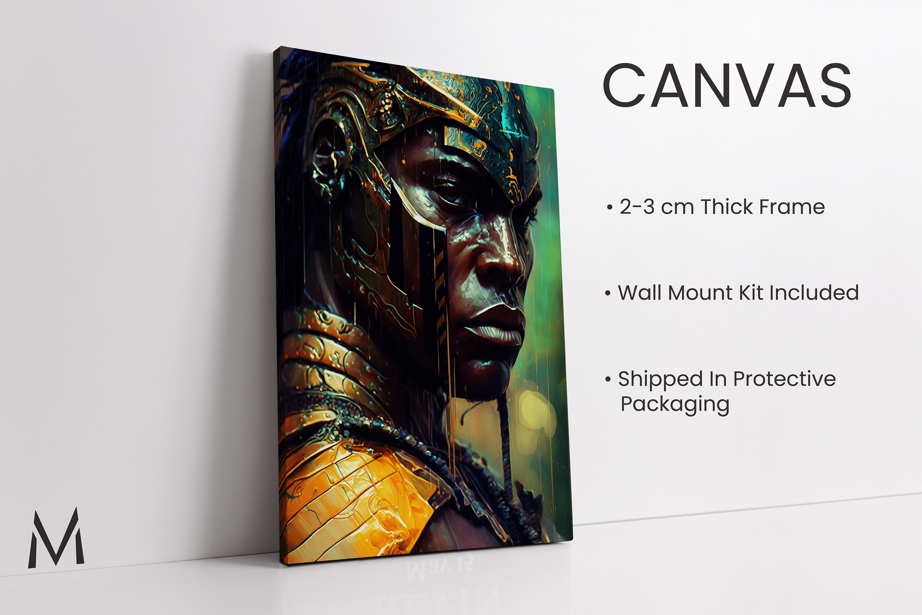 Ancient African Warrior Painting Warrior Wall Art for Home - Etsy