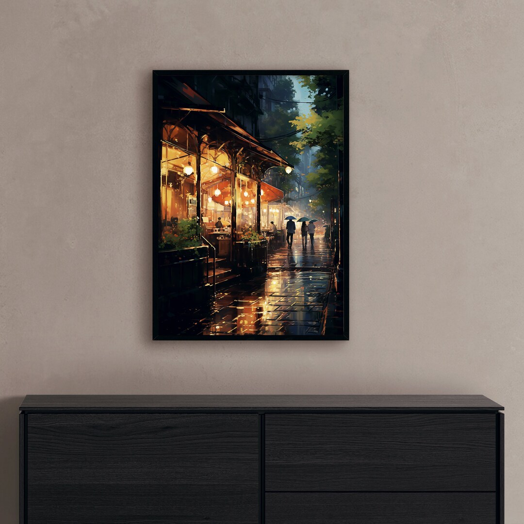 Tokyo Night Painting Oil Painting of Tokyo at Night Cityscape Art of ...