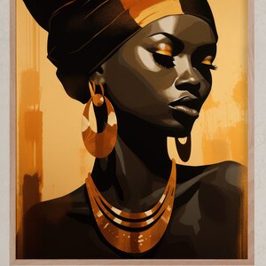 Beautiful African Lady Portrait Ethnic Art Oil Painting Original Art Painting African Culture ...