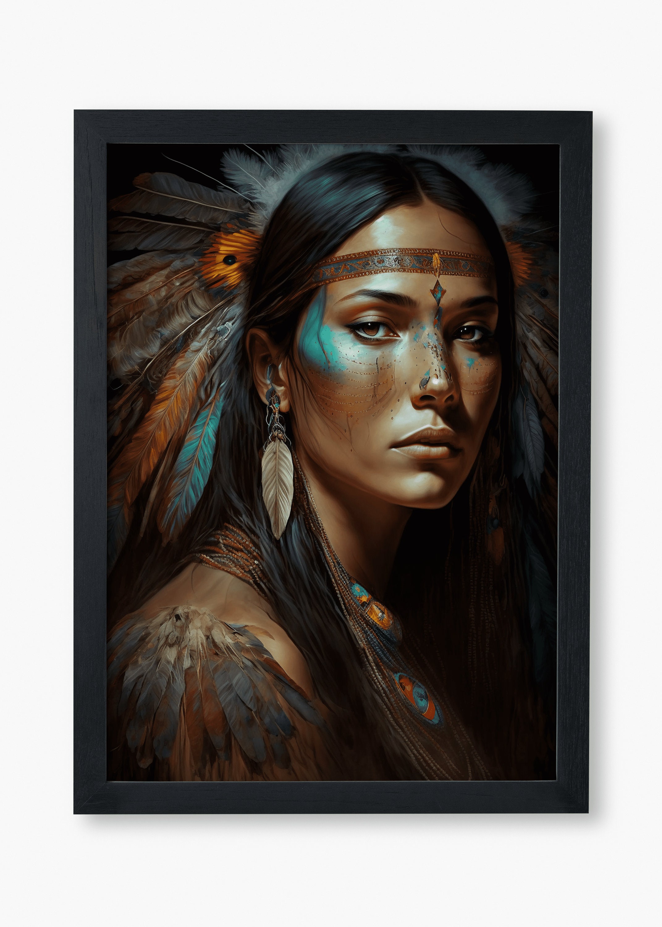Native American Lady Wall Art Native American Decor Native - Etsy