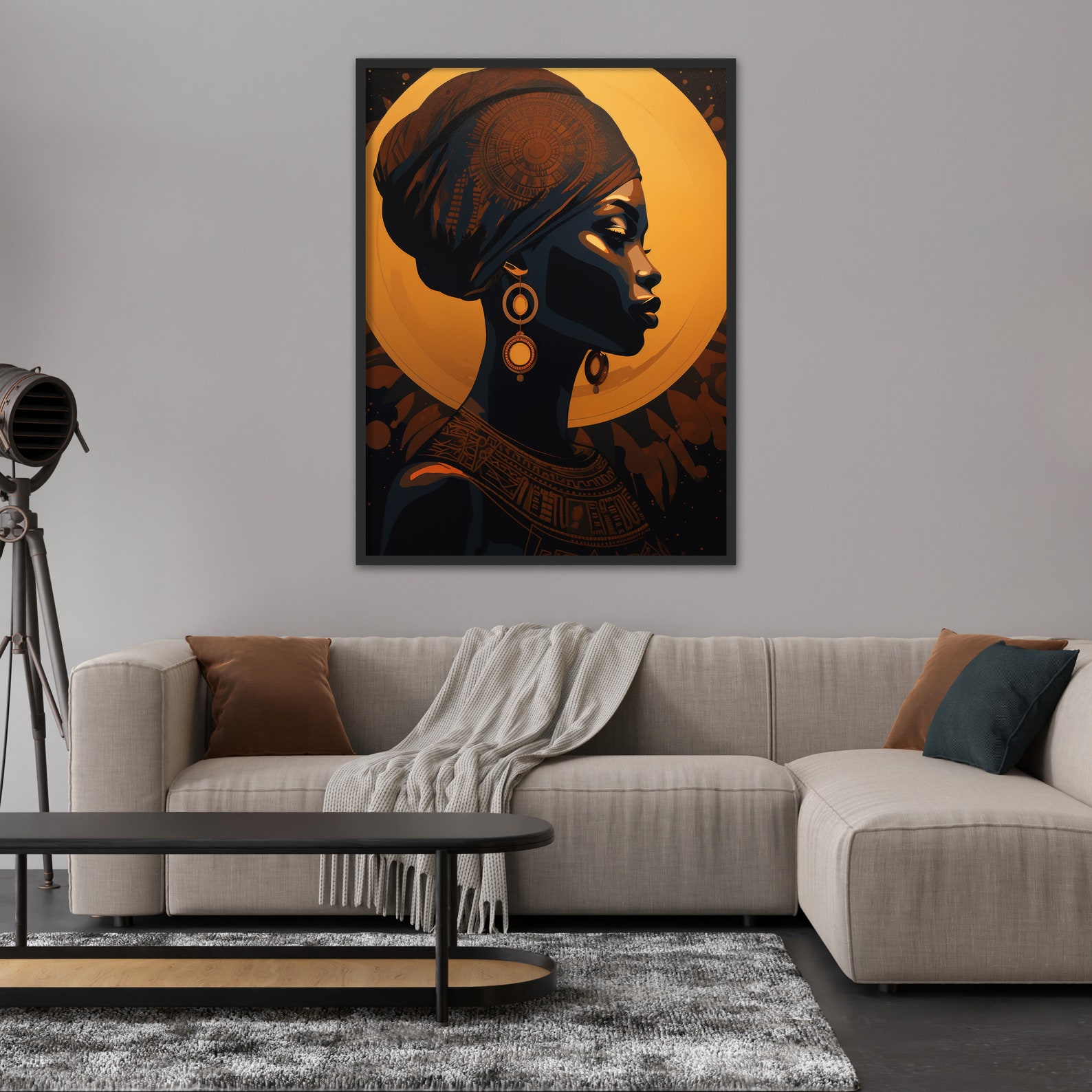 Beautiful African Lady Portrait Ethnic Art Oil Painting Original Art ...