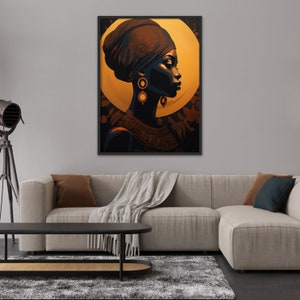 Beautiful African Lady Portrait Ethnic Art Oil Painting Original Art Painting African Culture ...