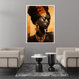 Beautiful African Lady Portrait Ethnic Art Oil Painting Original Art Painting African Culture ...