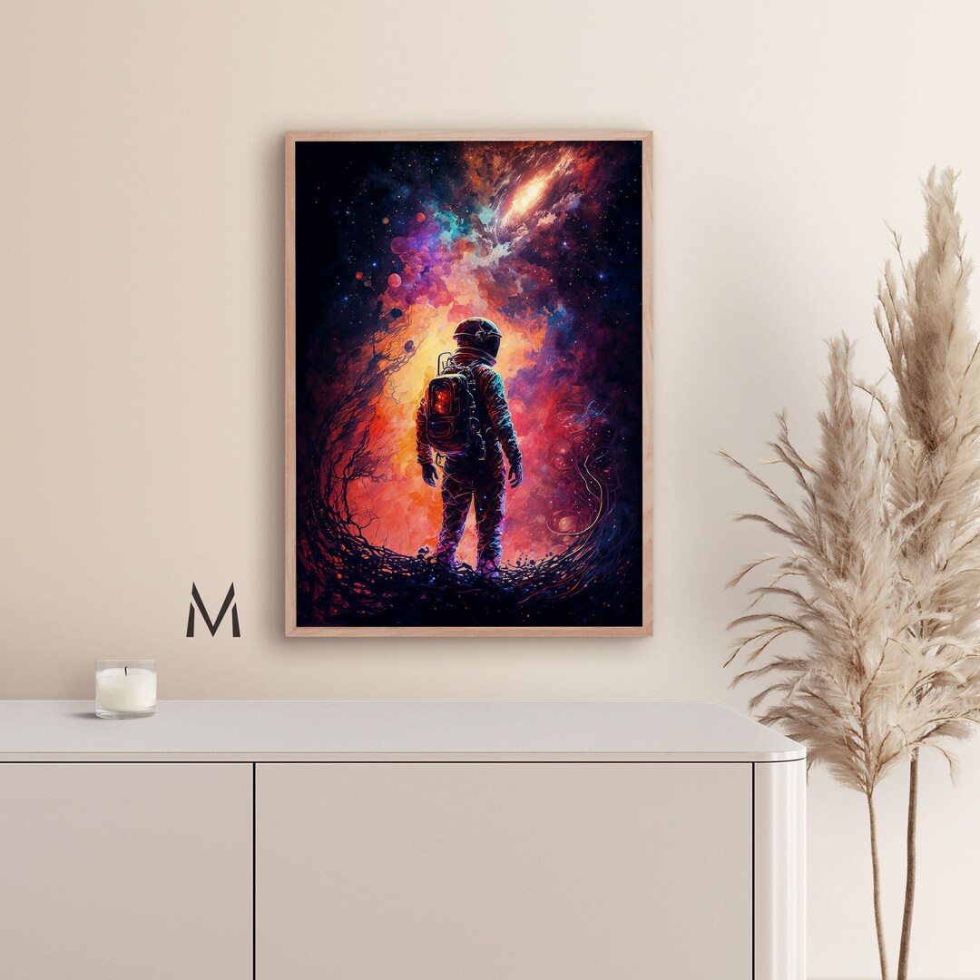 Astronaut in Space Art Astronaut Painting Space Poster Astronaut Modern ...