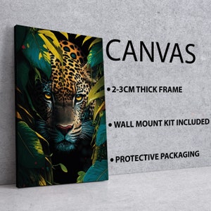 Jungle Animal Set of 3 Wall Art Jaguar Wall Art Parrot Print Rainforest ...