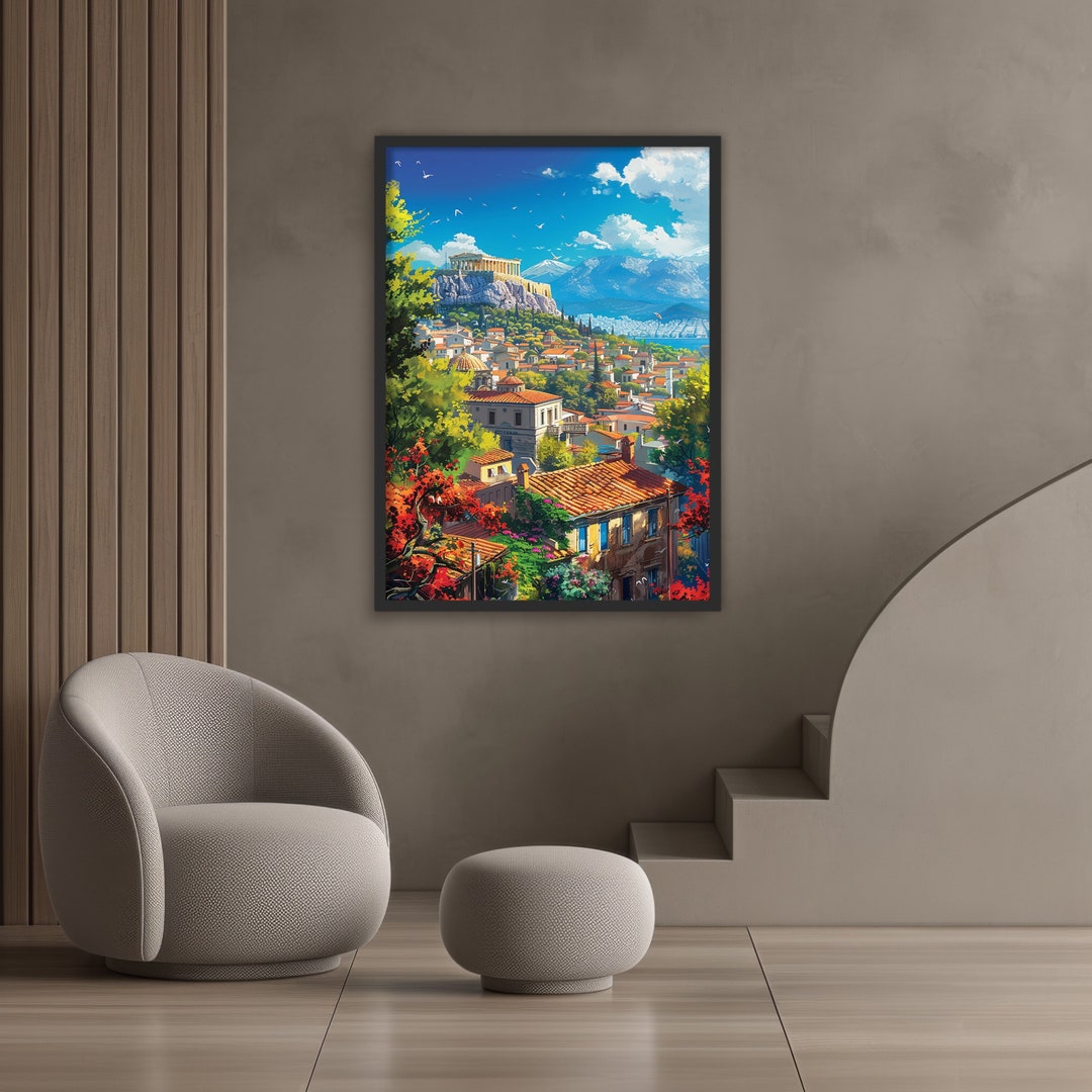 Acropolis of Athens Water Colour Paintings Greek Wall Art Beautiful ...
