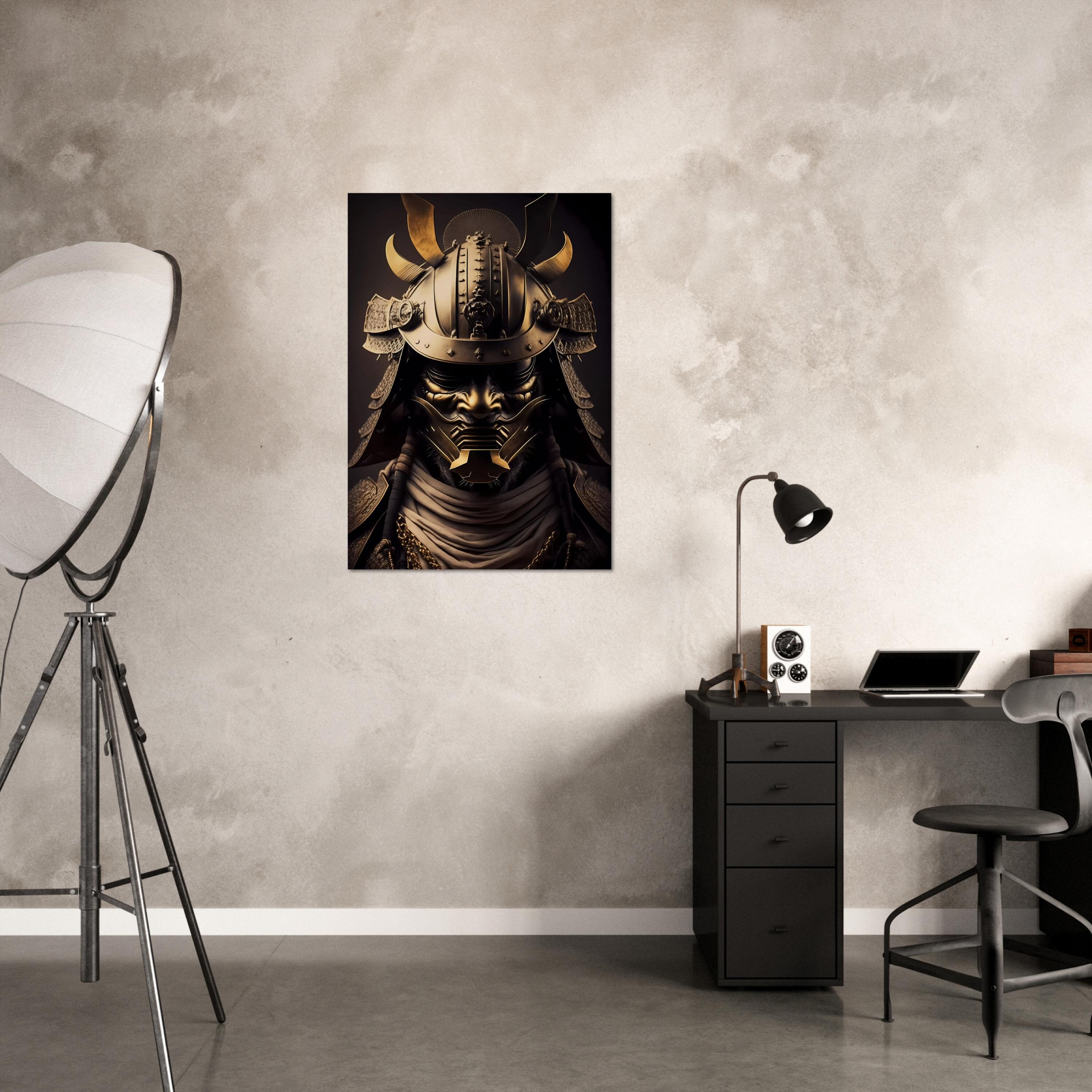 Golden Samurai Wall Art Golden Samurai Painting Samurai Wall - Etsy