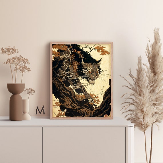 Tiger Art Asian Chinese Tiger Taking A Rest Asian Art