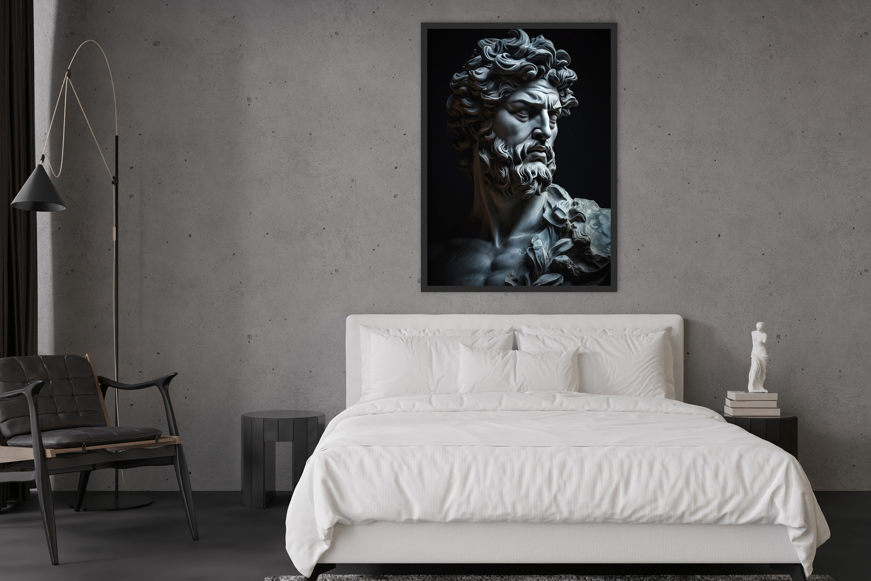 Statue of Zeus Painting Greek God Wall Art Greek Mythology - Etsy