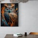 Abstract Owl Painting Oil Painting Owl Abstract Animal Print Owl Poster ...
