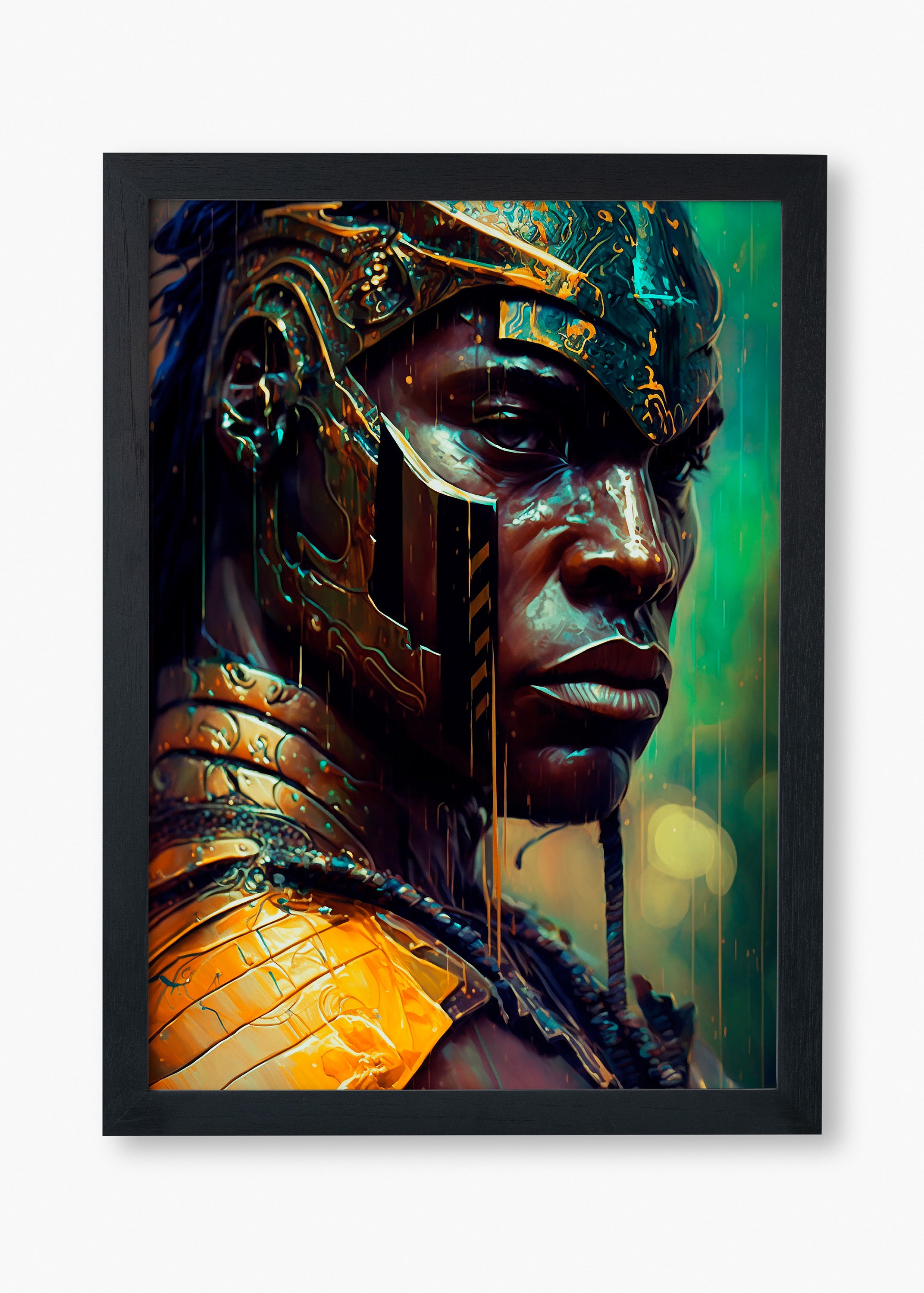 Ancient African Warrior Painting Warrior Wall Art for Home Tribal ...