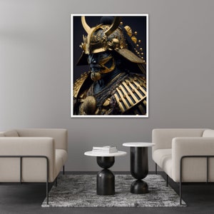 Golden Samurai Wall Art Golden Samurai Painting Samurai Wall Art for ...
