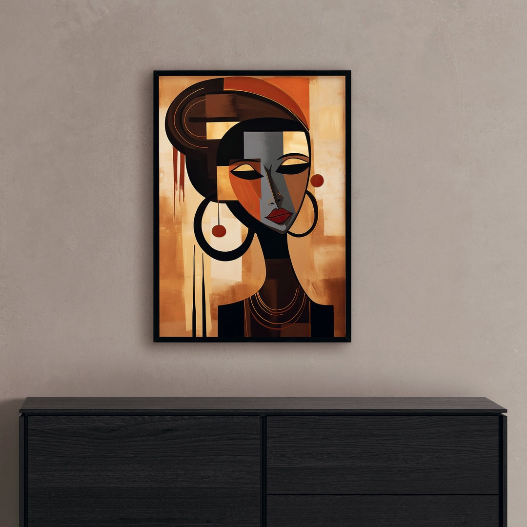 African Woman Wall Art Afrocentric Wall Decor African Art Prints ...