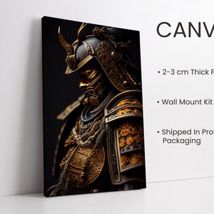 Golden Samurai Wall Art Golden Samurai Painting Samurai Wall Art for ...