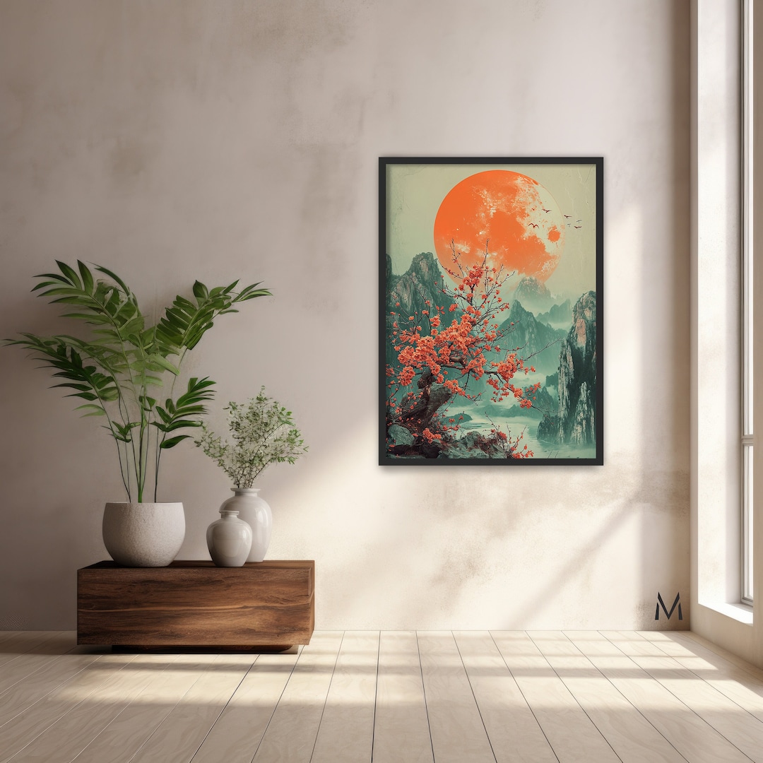Captivating Oriental Landscape Painting Asian-inspired Art Tranquil ...