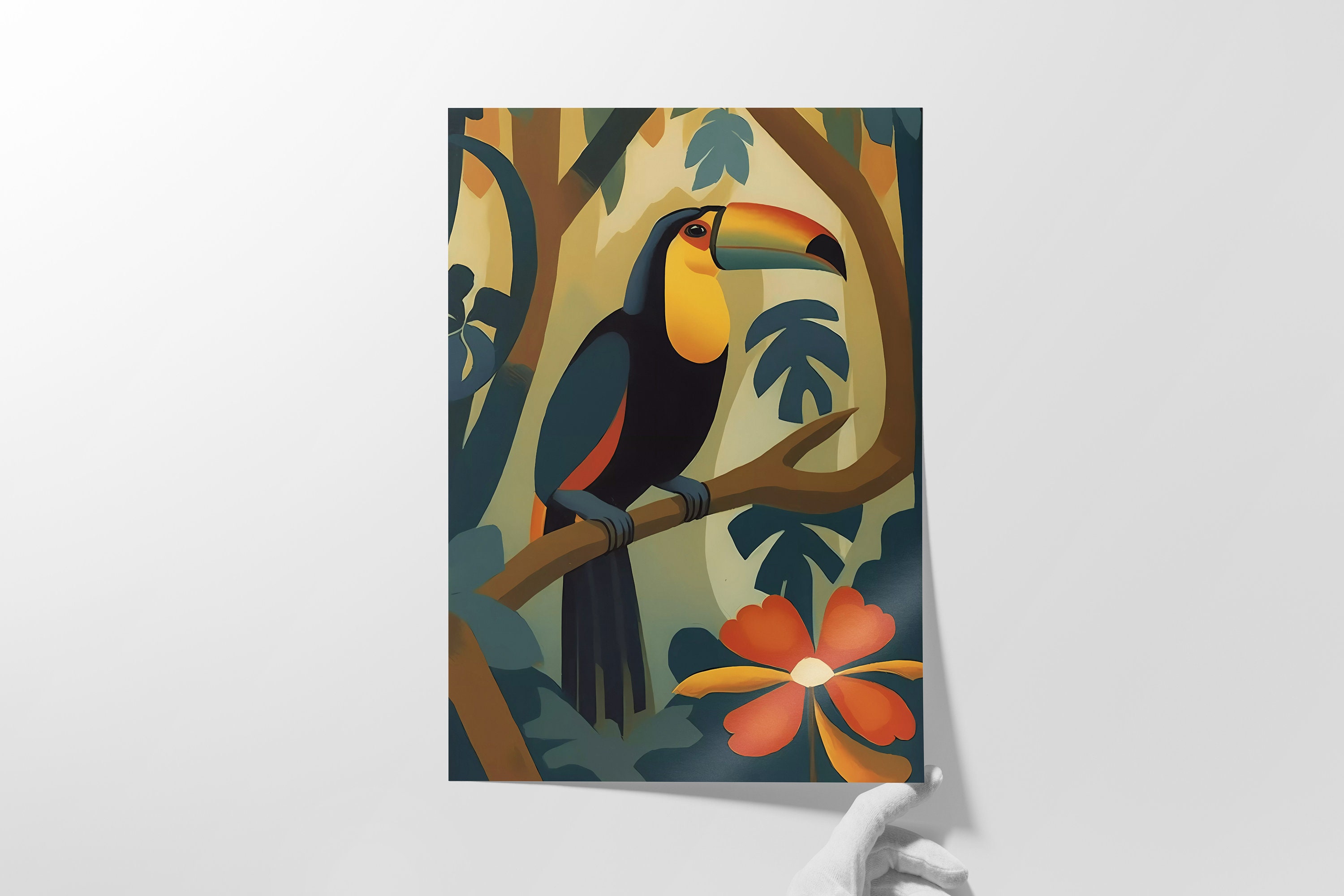 Beautiful Toucan Wall Art Watercolour Jungle Painting for Home - Etsy