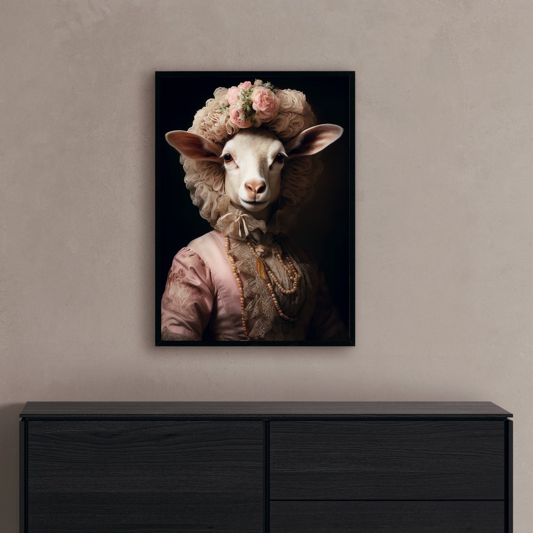 Renaissance Sheep Painting Sheep in Classical Art Renaissance-style ...