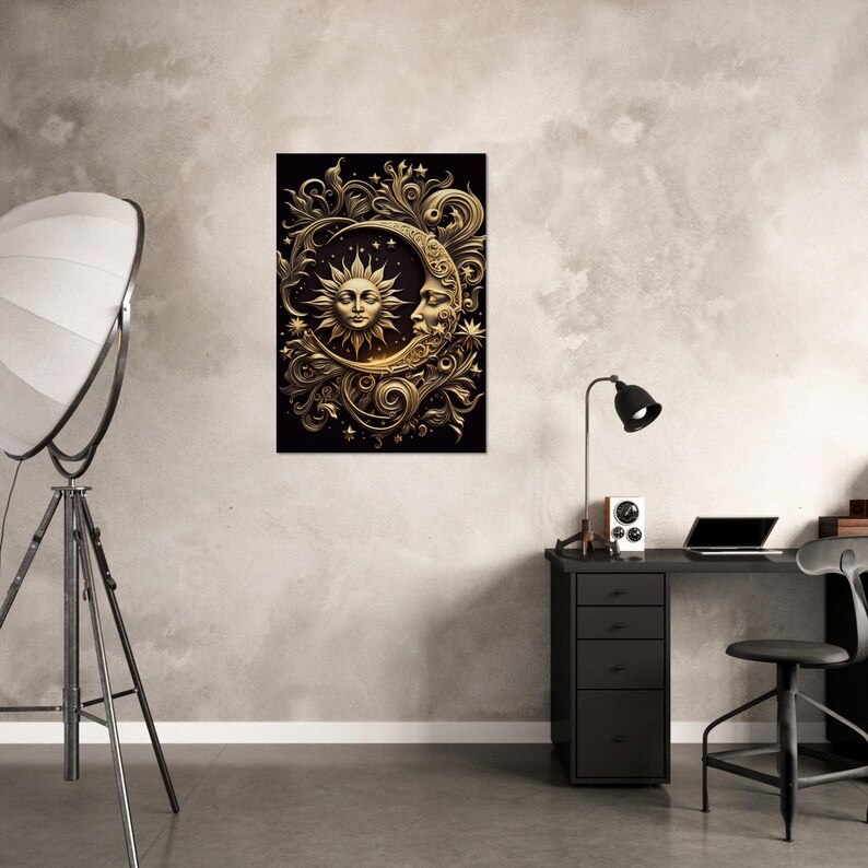 Solstice Wall Art Sun and Moon Painting Sun and Moon Spiritual - Etsy