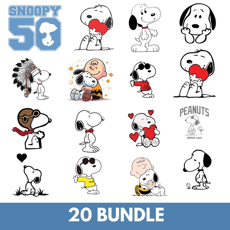 Snoopy Outline - Etsy