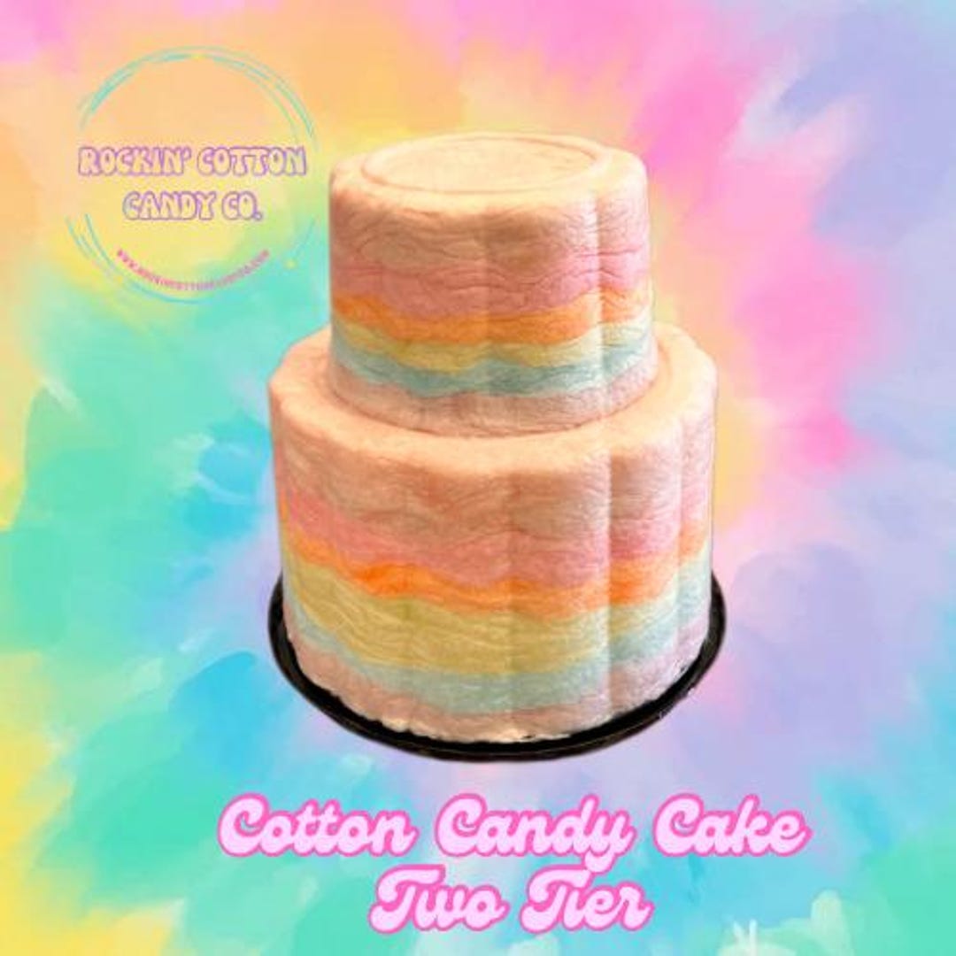Fresh Cotton Candy Layered Two Tier Cake, Birthday/special Occassions ...