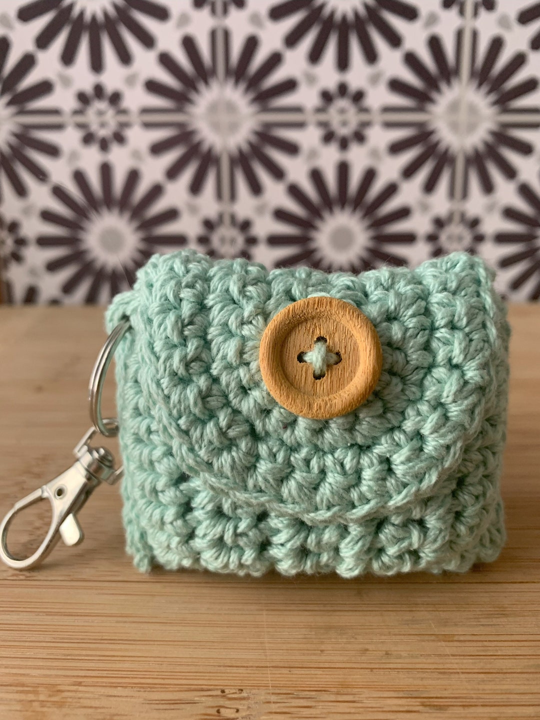 Crochet Headphone Pouch Keychain: Cotton Earbud Holder - Etsy