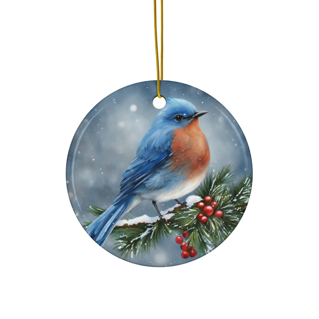 Blue Bird Christmas Ornaments - Etsy
