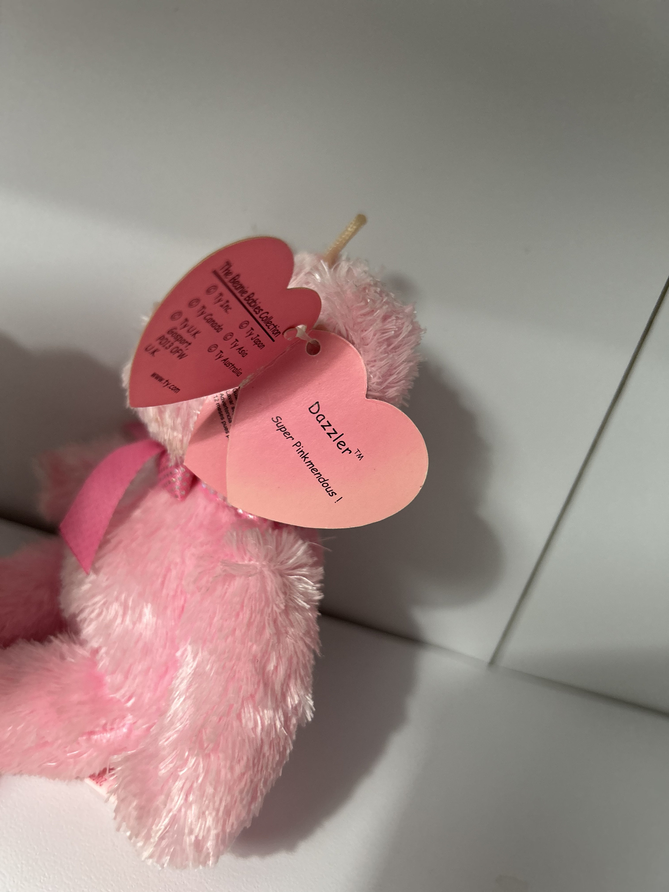 Ty Beanie Babies Mini Dazzler the Pink Beanie Baby Bean Pinkys Rare ...