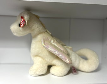 Ty Beanie Babies Magic the White Dragon With Iridescent Wings - Etsy