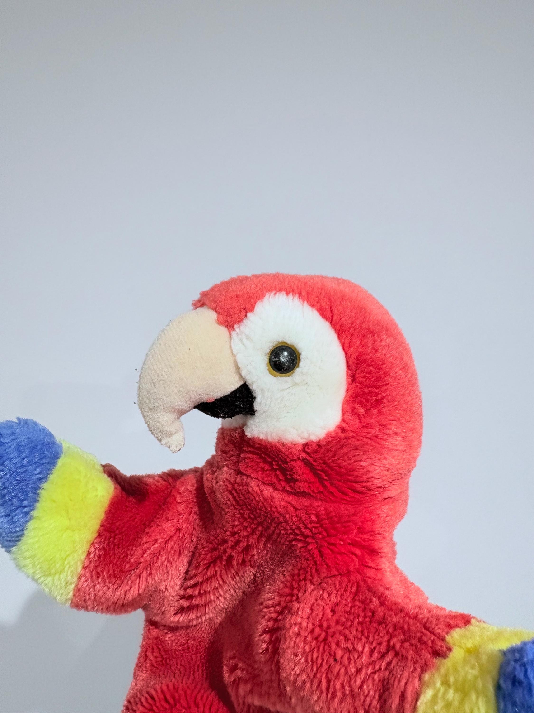 Vintage Red Macaw Parrot Hand Puppet by Ravensden Collection - Etsy