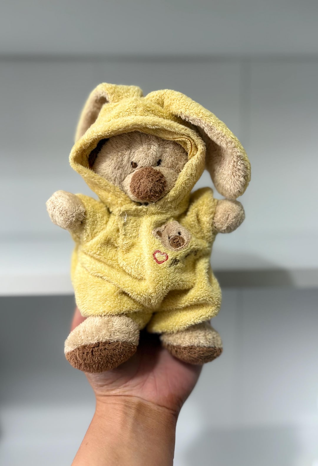 Ty Pluffies Pj Bear Love to Baby Yellow Teddy Bear in Bunny Ears Pj’s ...