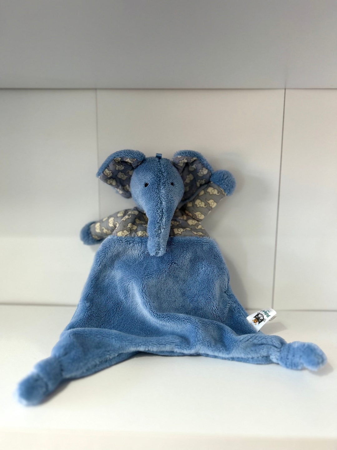 Retired Jellycat Indigo Ellie Elephant Soother Blue Elephant Plush Soft ...